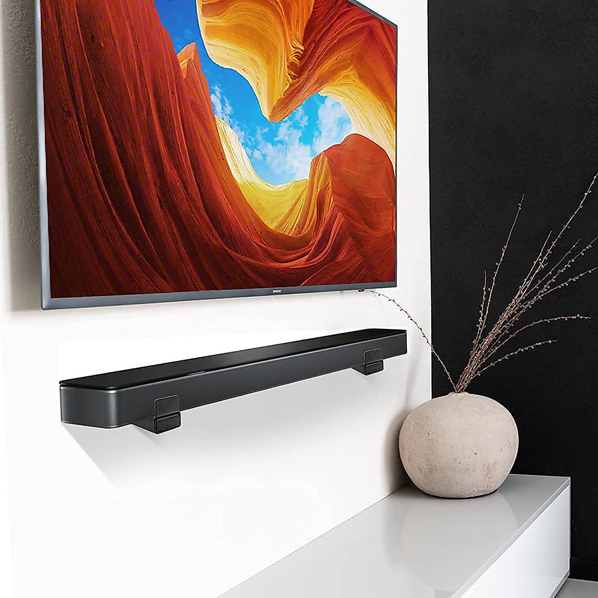 Adjustable Universal Soundbar Mount for Most Sound bar - for Samsung, Vizio, Bose, Roku, JBL, LG, Sony, Onn, Polk, Sonos,TCL, Yamaha Nakamichi, Soundbar Mounts Mounting Bracket