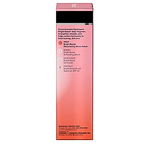 Neutrogena Bright Boost Resurfacing Facial Exfoliator with Glycolic and Mandelic AHAs Gentle Skin Resurfacing Face Cleanser for Bright Smooth Skin, Micro Polish, 2.6 Fl Oz
