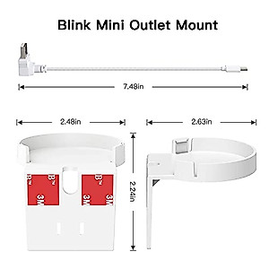 VOMENC 2 Pack Blink Mini Outlet Wall Mount, 360 Degree Swivel AC Outlet Wall Plug Mount Stand Holder Bracket - No Messy Wires or Wall Damage