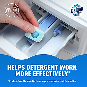 Calgon 4-in-1 Washing Machine Cleaner and Water Softener Tablets, 75 Count, Removes Limescale, Residue, Dirt, Rust & Malodours, Deep Clean, XL Pack Size
