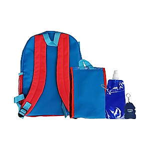 Spiderman Backpack with Lunch Bag 2-Key Chains Water Bottle - 5 Piece Kids School Backpack Set - Boys Girls Shoulder Book Bag Printed Marvel Superhero Spiderman