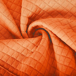 Oversized Sweatshirt for Women Waffle Knit Tops Trendy Casual Long Sleeve Crewneck Shrits Dressy Womens Fashion Plus Size Essentials Hoodie Pullover Fall Clothes 2023 Sweaters(A Orange,3X-Large)