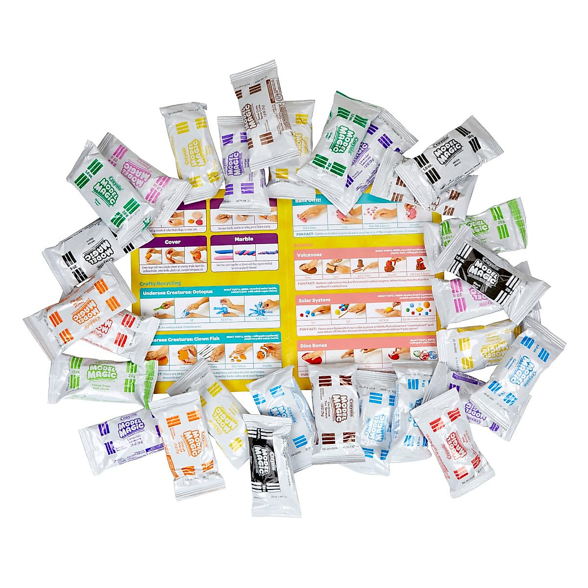 Crayola Model Magic, Modeling Clay Alternative, 15 Assorted Colors, 1 oz Packs, 30 Count