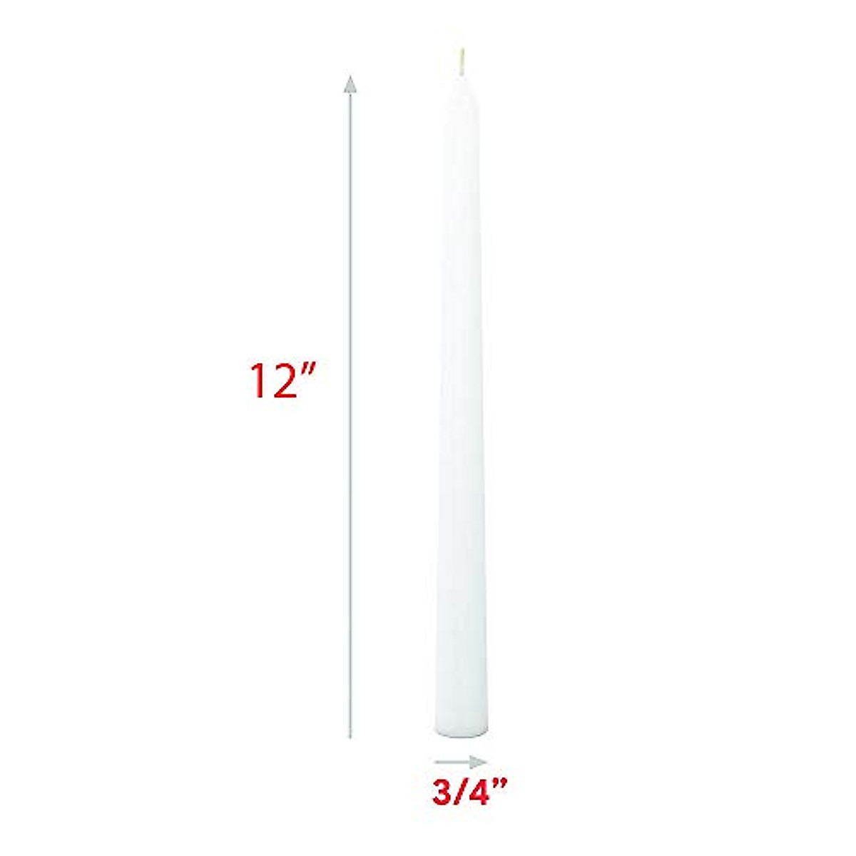 Simply Soson 12 inch White Taper Candles 30 Pack | White Candlesticks | Candle Sticks Bulk | Tapered Candles | Dripless Taper Candles | Long Candles Tall Candlesticks | Dinner Candles | Candles Sticks