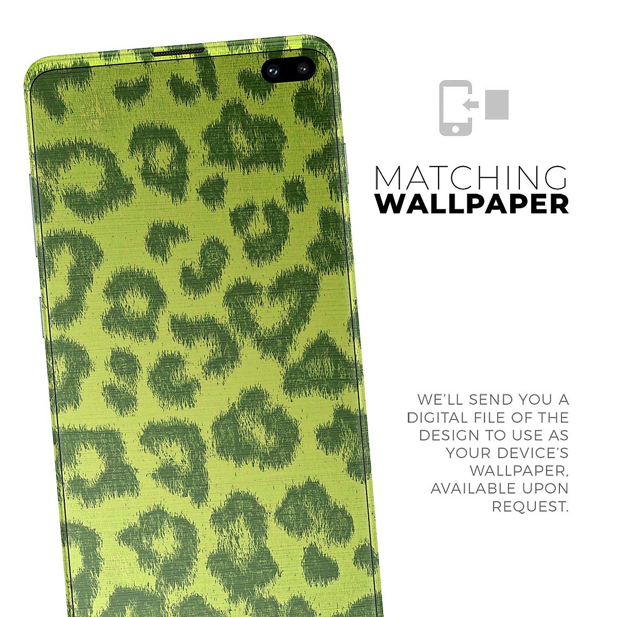 DesignSkinz Vibrant Green Cheetah Protective Vinyl Decal Wrap Skin Cover Compatible with The Samsung Galaxy S20 (Screen Trim & Back Glass Skin)