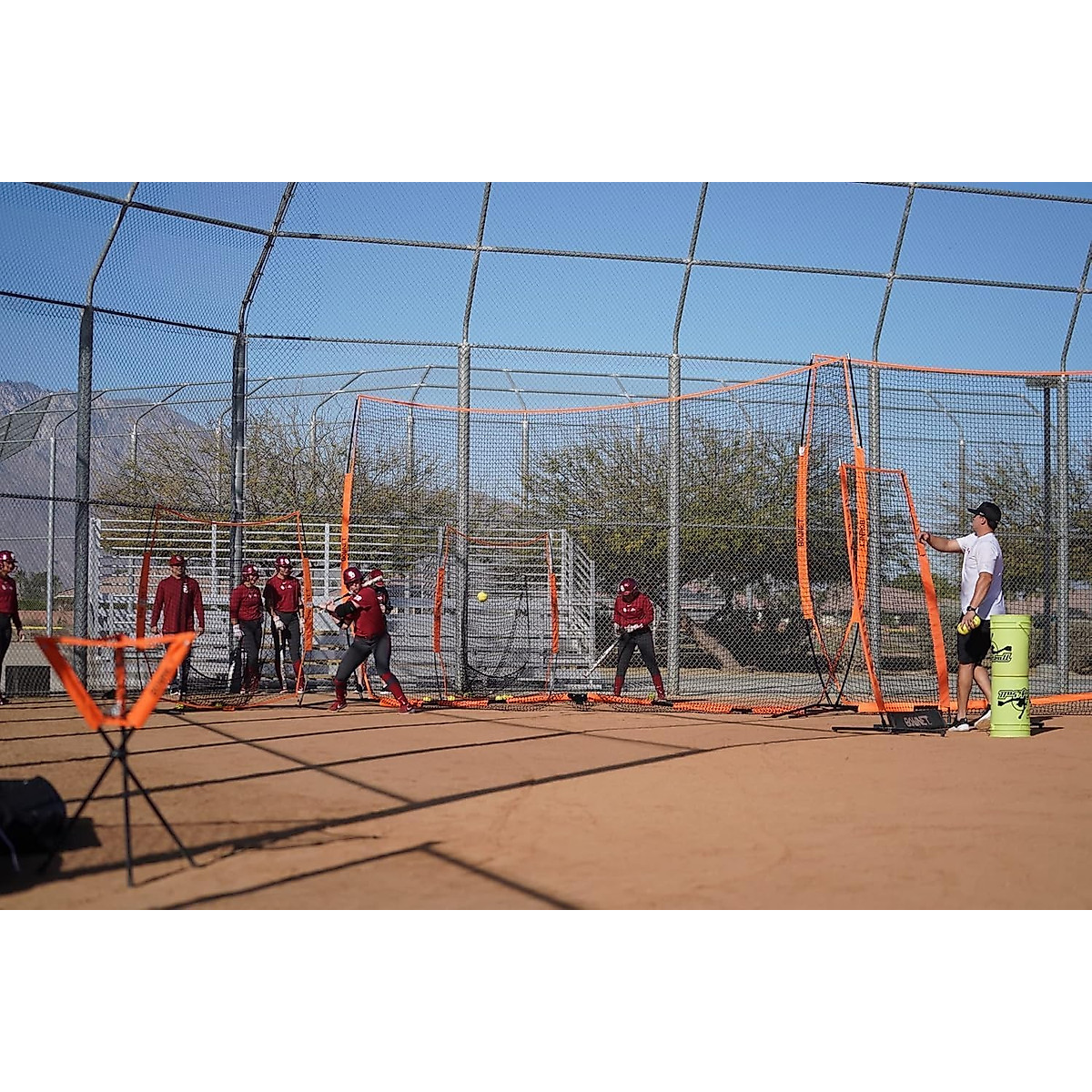 Bownet Portable 2m x 3m Field Hockey Goal Net - Powder Coated Frame, Black