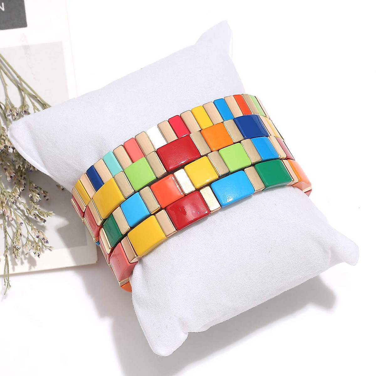 PHALIN Tile Bracelets for Women - 4PCS (Style A)