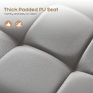 Dining Chairs - Set of 8 Pieces,Dinner Chairs Metal Legs Comfortable Dining Room Chairs, Comfy Dinning Chair, Faux Leather White Chairs for Dining Room Modern Meeting Chairs with Padded Back and Seat