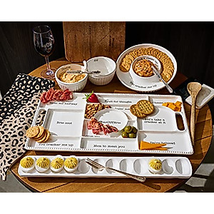 Mud Pie Ceramic Double Dip Set of 2