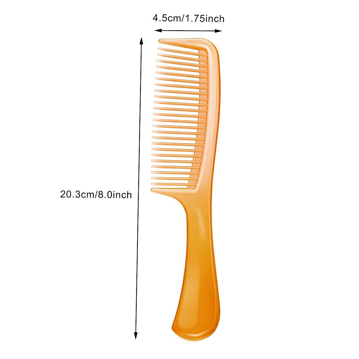 15Pcs Comb With Handle Colorful Styling Handle Comb Set Plastic Round Long Handle Comb Fine Dressing Unbreakable Detangling Hair Comb for Women Toddler, 8 Inch