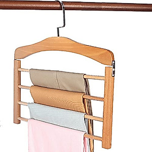 Pants Hangers Space Saving Hangers for Pants,Pant Hangers Space Saving Non Slip Hangers Multiple Layers Clothes HangersSuitable for Pants, Scarves, Ties and Belts