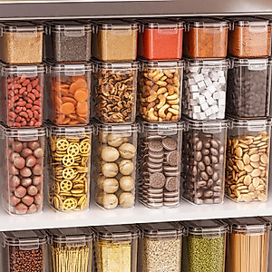 Food Storage Containers With Lids Airtight - 24 PCS With Label - BPA Free Cereal Containers Storage,Plastic Pantry Kitchen Organizers and Storage for Dry Goods,Chip,Grain Sugar and Flour Organizing