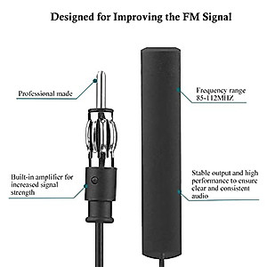 2 Pcs Universal Car FM AM Antenna,Hidden Windshield Adhesive Mount Patch Ant for Auto SUV Vehicle Truck Radio Stereo Receiver
