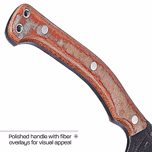 CRKT Razel Nax Fixed Blade Knife: Outdoor Razel Knife-Axe, 1075 Carbon Steel, Full Tang, Resin Infused Fiber Handle w/Kydex Sheath 2014