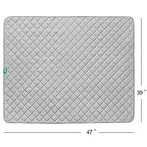 Toddler Blanket for Daycare, Baby Crib Nap Blankets Comforter, Quilted Kids Cot Bed Blanket 39"x47", Soft Throw Blanket for Kids, Lightweight Grey Swaddle Blanket Boys & Girls