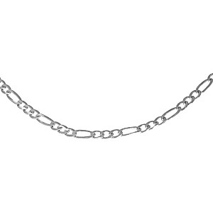 eJewelryPlus Sterling Silver Saint Benedict Medal Reversible Charm Pendant Necklace with Chain (with 24" Sterling Silver Figaro Chain)