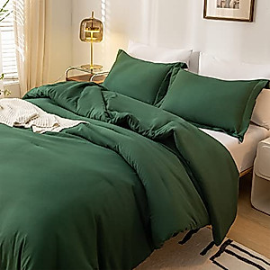weigelia Queen Comforter Set Boho Bed Comforter Set 7PC Emerald Green Comforters Queen Size Bed in a Bag Soft Microfiber Comforter with Pillow Shams Fitted Sheet Flat Sheet Bedding Set for All Season