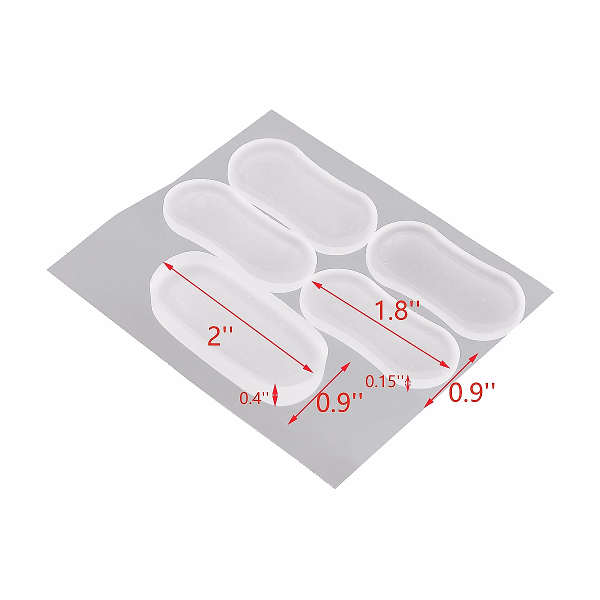 UTALIND 15Pcs Strong Adhesive Toilet Seats Lid Bumpers Toilet Lid Rubber Pads for Protecting Toilet Seat Cover or Handles Damaged by Collision, Clear