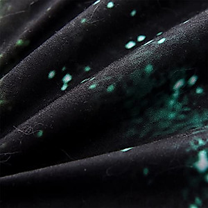 A Nice Night Black and Blue Galaxy Bedding Sets 3D Printed Cloud Quilt Comforter Sets with 2 Bedroom Pillow Covers Twin Size