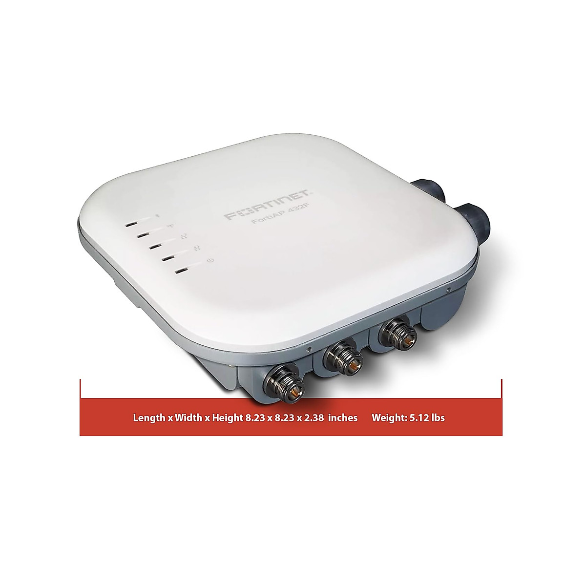 FORTINET FortiAP 432F Outdoor Wireless Access Point: Tri Radio, External Antenna, 1 x 2.5 GE & 1 x GE RJ45 Ports. (FAP-432F-A)