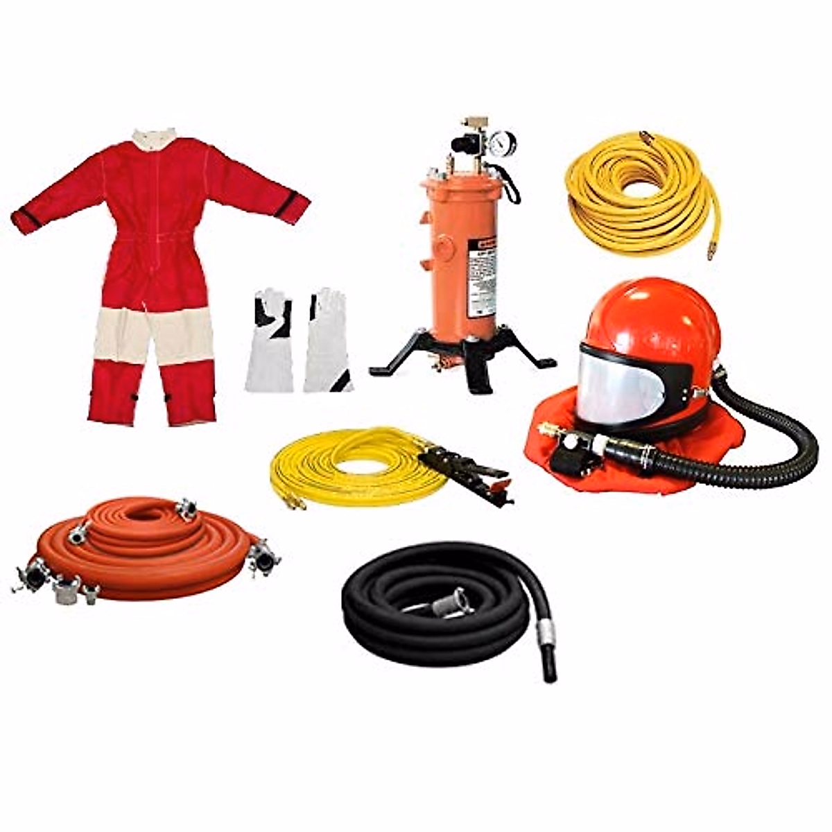Blastline All-in-One Blasting Accessory Package w/ 1-1/4" ID Blast Hose & Apollo 60 Helmet