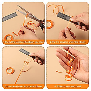 Zonon 31.5 Inch x 100 Ft Cellophane Wrap Roll Cellophane Bag Cellophane Basket Wrap with 10 Rolls Colorful Curling Ribbon Metallic Curling Balloon Ribbon for Flowers Baskets Handicraft Crafts (Clear)