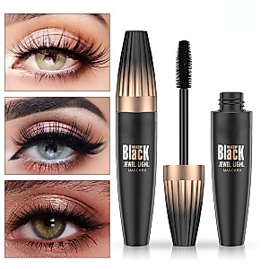 4D Silk Fiber Mascara - my lashes Mascara Natural,tube mascara liquid lash extensions Thickening and Lengthening, Waterproof and Smudge-Proof, Voluminous Eyelash