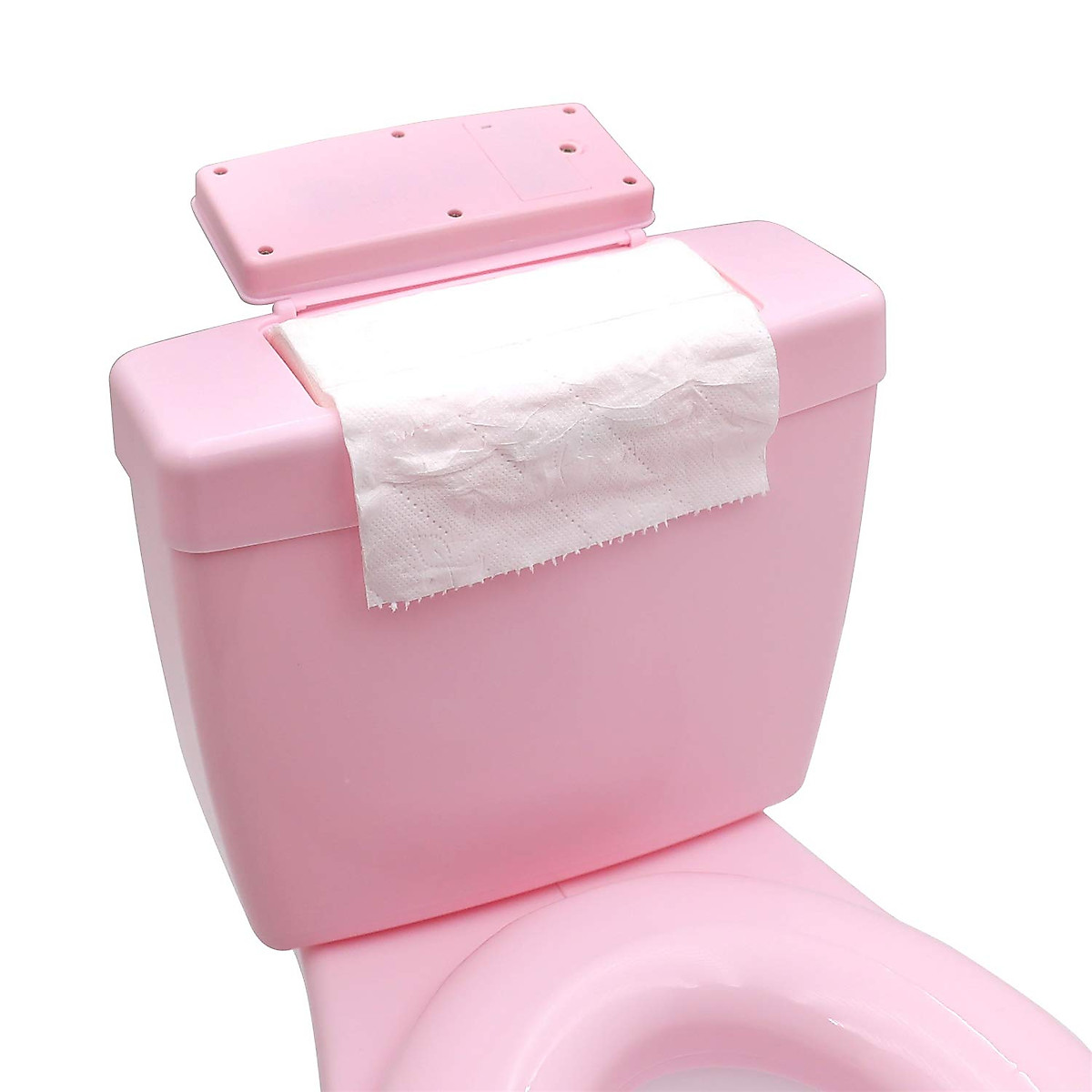 HTTMT- Classic Portable Pink Realistic Toddler Potty Training Toilet w/Flushing Sound Baby Chair Seat Kid [P/N: ET-BABY004-PINK]