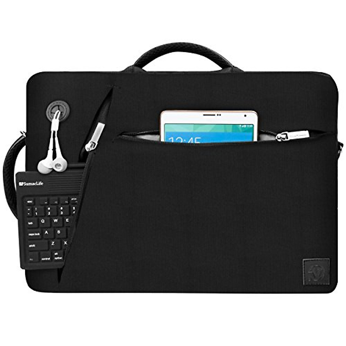 16 15-inch Convertible Laptop Bag Compatible with Asus VivoBook 15, TUF Dash 15 F15, ROG Strix Scar 15 G16 (Black)