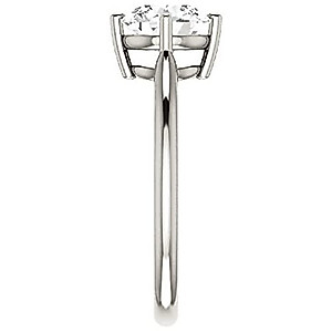 10K Solid White Gold Handmade Engagement Ring 1.50 CT Round Cut Moissanite Diamond Solitaire Wedding/Bridal Ring Set for Women/Her, Lovely Ring Gift for Wife