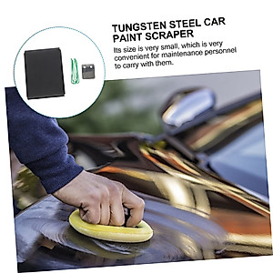 Cabilock 1pc Paint Scraper Hanged Paint Cleaning Scraper Portable Tungsten Steel Polished Scraper Car Polished Scraper Dust Cleaning Scraper Car Polishing Scraper Car Repair Tool