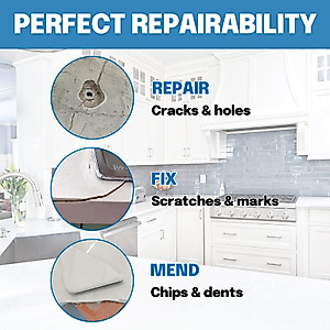 Marble and Granite Repair Kit, Tintable Porcelain Repair Kit, Quartz Countertop Repair Kits for Marble, Quartz, Resin, Acrylic, Granite and More (Color Match)
