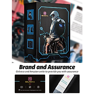 Gelrova Knight LED Motorcycle Backpack, Hard Case Riding Backpack DIY Motorbike Luggage Laptop Bag Waterproof, Large Size 19inch