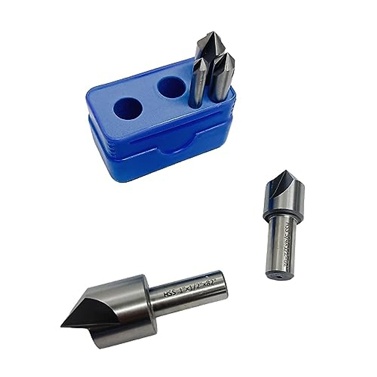 5 PC 3 Flute HSS Countersink 1/4", 3/8", 1/2", 3/4" & 1" Set
