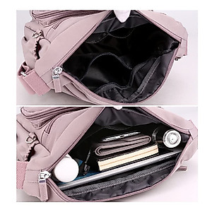 Crossbody Bag for Women Nylon Shoulder Bag Waterproof Lightweight Messenger Purses Multi Pocket Travel Handbag