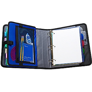 Case-it Open Tab Hook Loop Closure 2-Inch Binder with Tab File, Red
