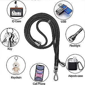 XDMEI Phone Lanyard, Universal Cell Phone Nylon Patch Crossbody Phone Lanyards Mobile Phone Adjustable Shoulder Neck Strap Lanyards (Dark Blue), One Size