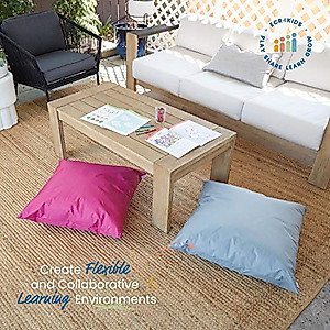 ECR4Kids Jumbo Floor Pillow, 27in, Flexible Seating, Light Grey