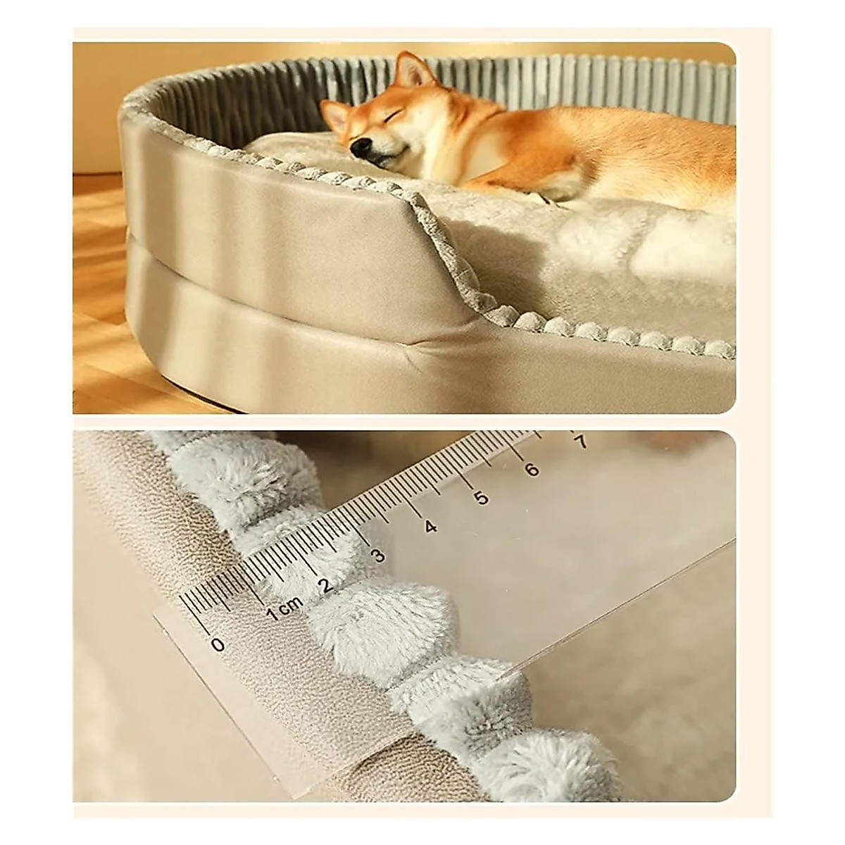 ITOMEN Pet Bed Autumn Winter Dog Bed Washable Kennel Pet Large Sofa Plus Comfort (Color : Green, Size : M 50X35CM)