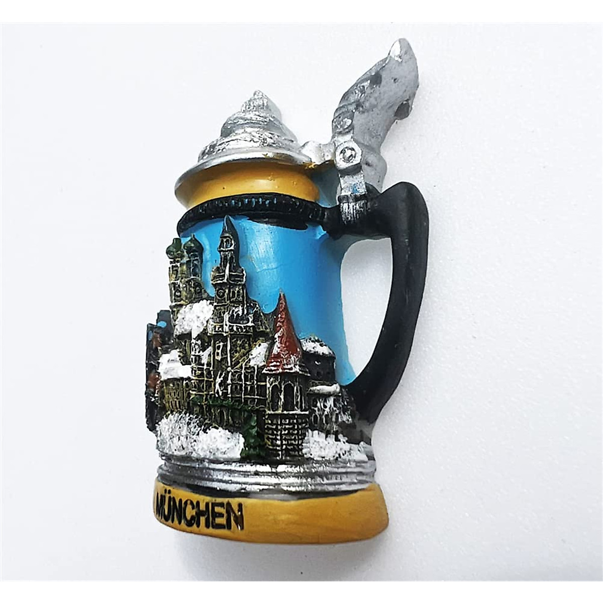 Beer Mug Munich Germany Refrigerator Magnet Travel Souvenir Fridge Decoration 3D Magnetic Sticker Hand Painted Craft
