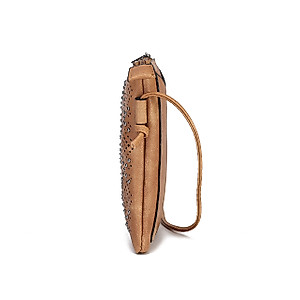 MKF Collection Crossbody Bags for Women Handbag, PU Leather Crossover, Small Shoulder Side Messenger Purse Rose