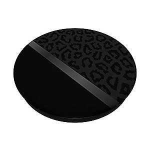Night Black Leopard Pattern Gray Animal Print - Pop Socket PopSockets PopGrip: Swappable Grip for Phones & Tablets