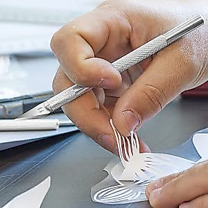 DIYSELF 23 Pack Scrapbooking Tools, Exacto Knife Craft Knife Precision Carving Hobby Knife Kit, 20 Spare Art Knife Blades for Art, Scrapbooking, Stencil