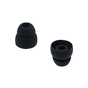 ALXCD Ear Tips for Powerbeats2 Wireless Headphone, SML 3 Size 6 Pair Silicone Replacement Earbud Tips & 2 Pair Double Flange Ear Tip Cushion, Fit for Beats Powerbeats 2 Wireless [8 Pair](Black/White)