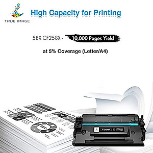 TRUE IMAGE Compatible Toner Cartridge Replacement for HP 58X CF258X 58A CF258A M428fdw HP Laserjet Pro M404n M404dn M404dw MFP M428fdw M428fdn M428dw M304 M404 M428 Printer Toner (Black 2-Pack)