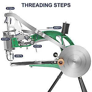 𝐋𝐞𝐚𝐭𝐡𝐞𝐫 𝐒𝐞𝐰𝐢𝐧𝐠 𝐌𝐚𝐜𝐡𝐢𝐧𝐞 Handheld 𝐒𝐡𝐨𝐞 𝐑𝐞𝐩𝐚𝐢𝐫 Heavy Duty Metal Manual Cobbler Stitching Mending with Dual Cotton Nylon Line Canvas for Bags Tents Clothes Quilts Coats