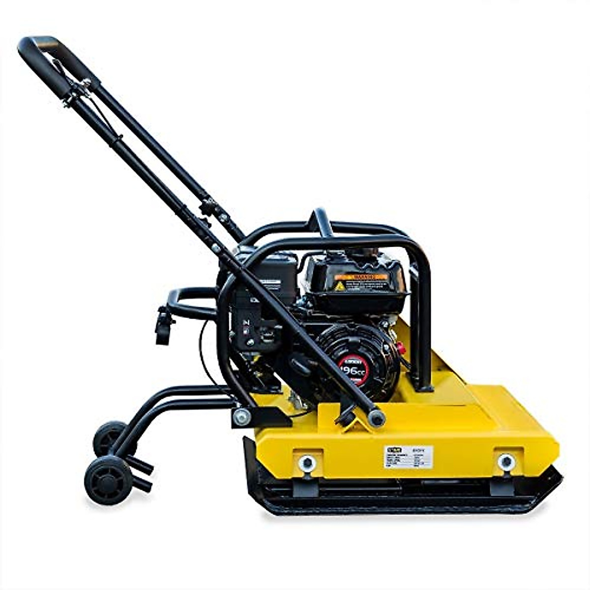 Stark USA 196cc Reversible Handle Plate Compactor Gas 6.5HP 4,040lbs Force 24" x 18" Plate Size Concrete Push/Pull Handle Tamper Machine Paver