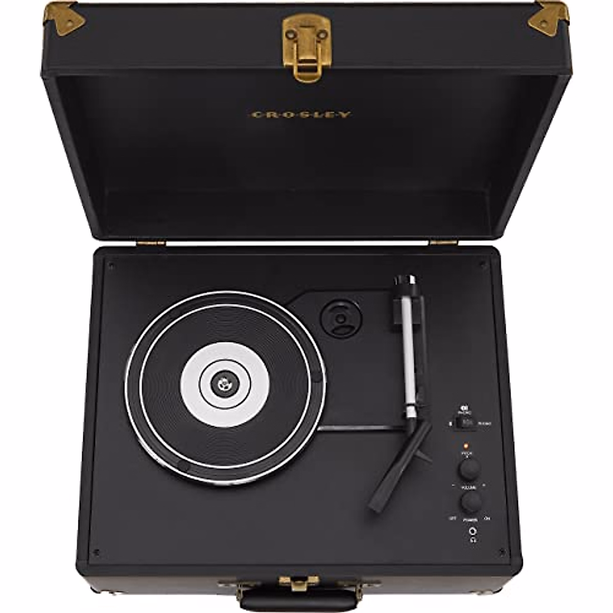 Crosley CR6253B-BK Anthology Vintage 3-Speed Bluetooth in/Out Suitcase Turntable, Black