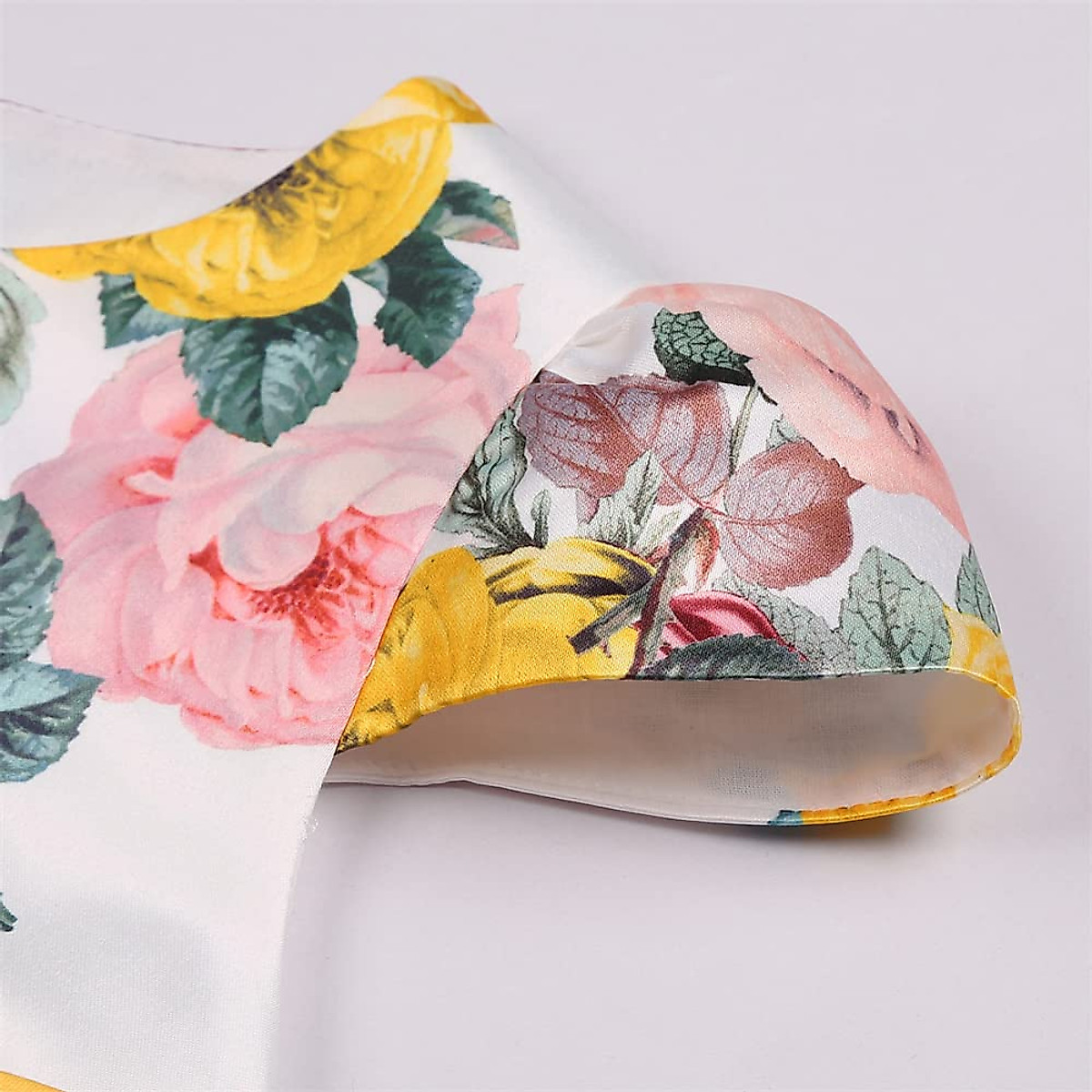 AIMJCHLD Party Dress for Toddler Little Baby Girls Flower Wedding Dresses Pageant Prom Ball Gowns Fancy Performance Formal Dress Size 2T 3T Yellow 100