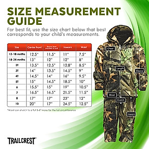 TrailCrest by Treel Infant - Toddler Camo Full Zip Hoodie Sweatshirt Fleece Jacket & Pants Set, Camo, 5T